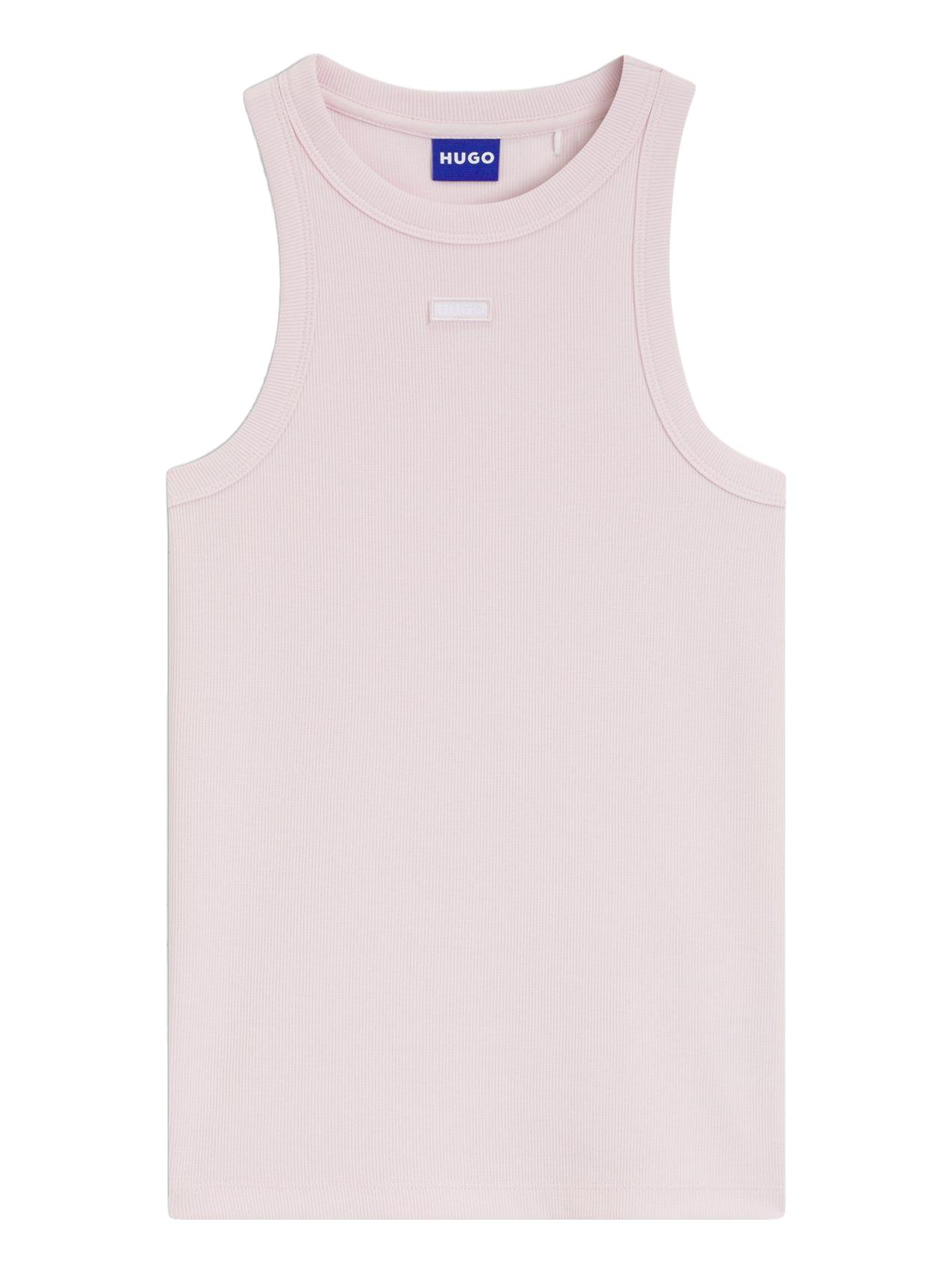 HUGO Stretch-Cotton Tank Top with Logo Label